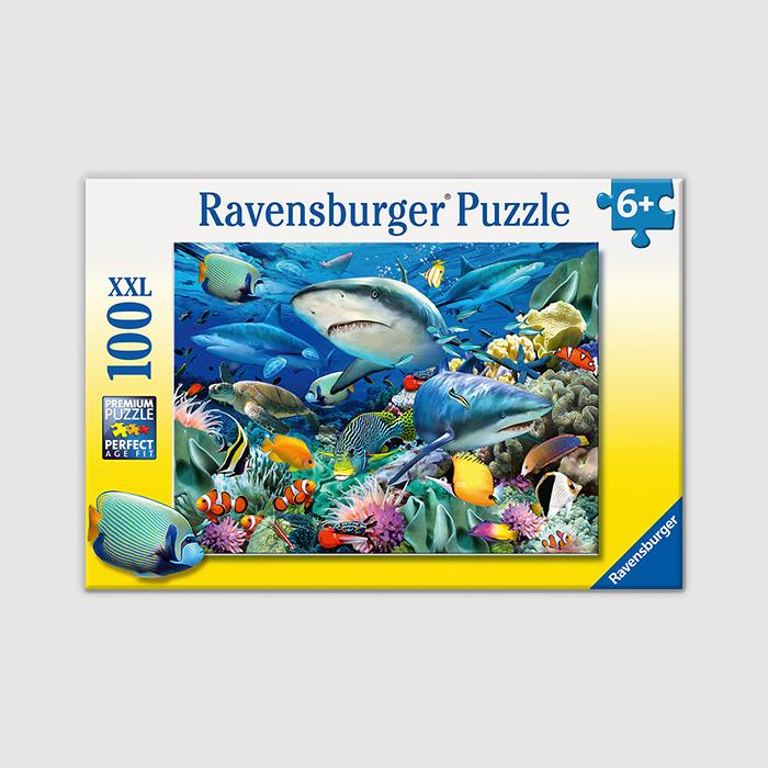 라벤스부르거 산호초와 상어 XXL 100피스 퍼즐- KIDIKIDI