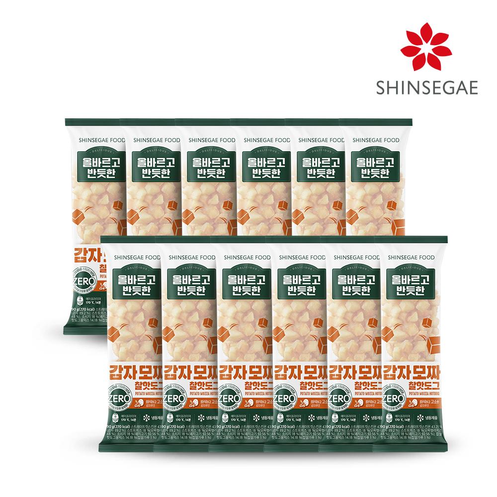 [신세계푸드] 올바르고 반듯한 감자모짜 찰핫도그 90g x 12봉- 이랜드몰