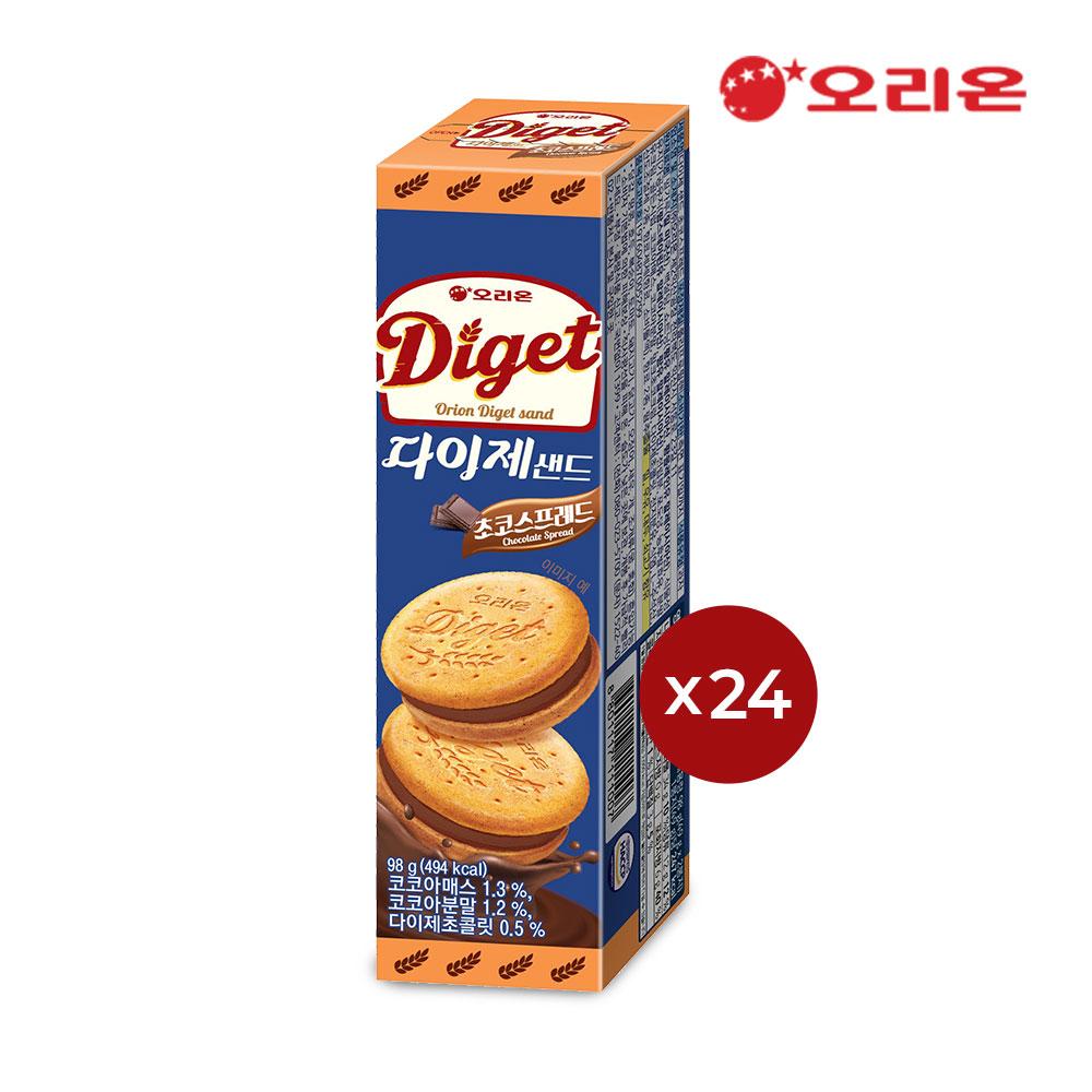 오리온 다이제샌드 초코스프레드 2P(98g) x 24개- 이랜드몰