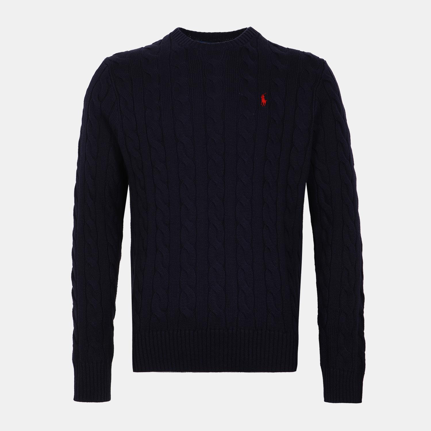 폴로랄프로렌 남자 크루넥 라운드 케이블 긴팔 니트 네이비 710775885001- 이랜드몰
