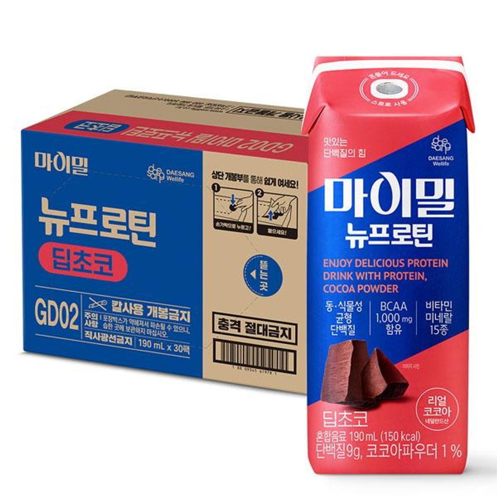 대상웰라이프 마이밀 뉴프로틴 딥초코 190ml (30팩)- 이랜드몰