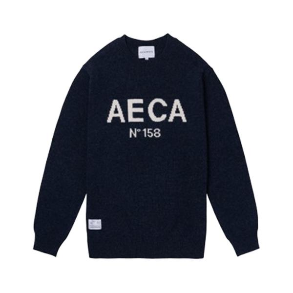 [에이카화이트]AECA BIG LOGO WOOL KNIT 니트 M/NAVY- 이랜드몰