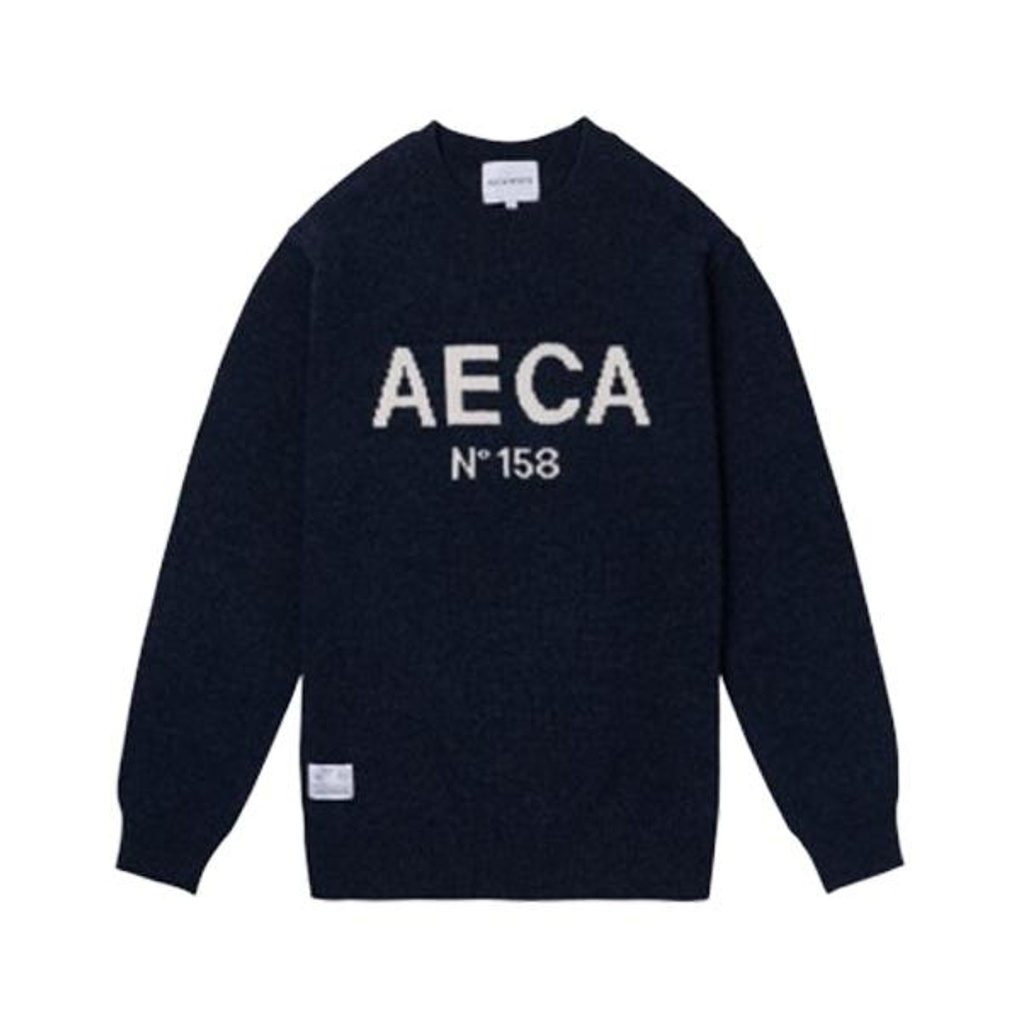 [에이카화이트]AECA BIG LOGO WOOL KNIT 니트 M/NAVY- 이랜드몰
