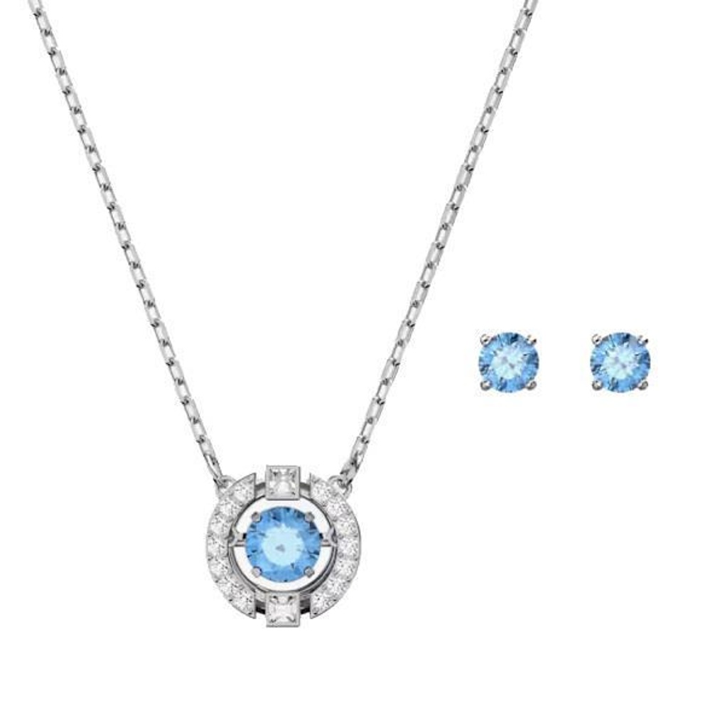 스와로브스키 목걸이 귀걸이 세트 Una 블루 5480485- 이랜드몰