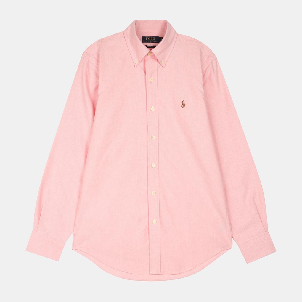 폴로 24SS 남자 커스텀 핏 옥스포드 버튼다운 긴팔셔츠 핑크 710792041003- 이랜드몰
