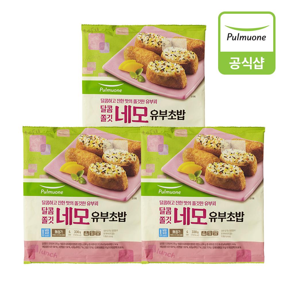 풀무원 달콤쫄깃네모유부초밥 330g x 3개- 이랜드몰