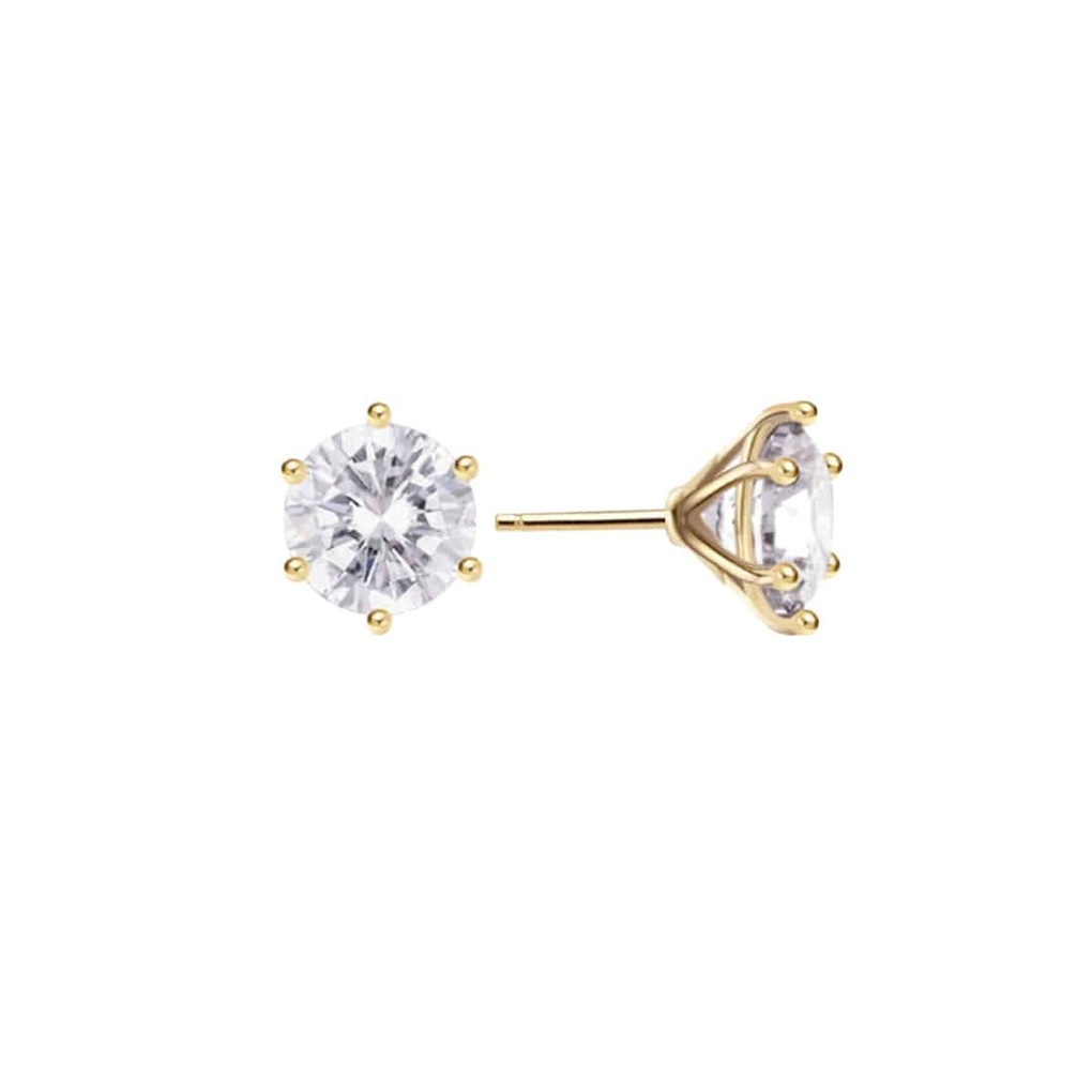 14k 4mm Basic Cubic Stud Earrings- 이랜드몰