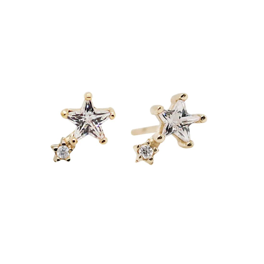 14k Star Drop Stud Earrings- 이랜드몰