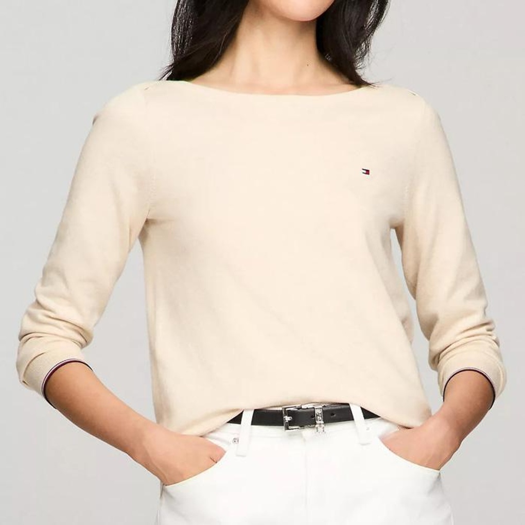 타미힐피거 여성 보트넥 스웨터 Beige2- 이랜드몰