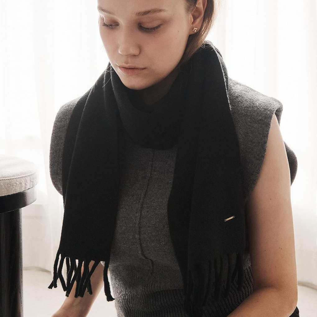 Classic Soft Wool Muffler Black- 이랜드몰