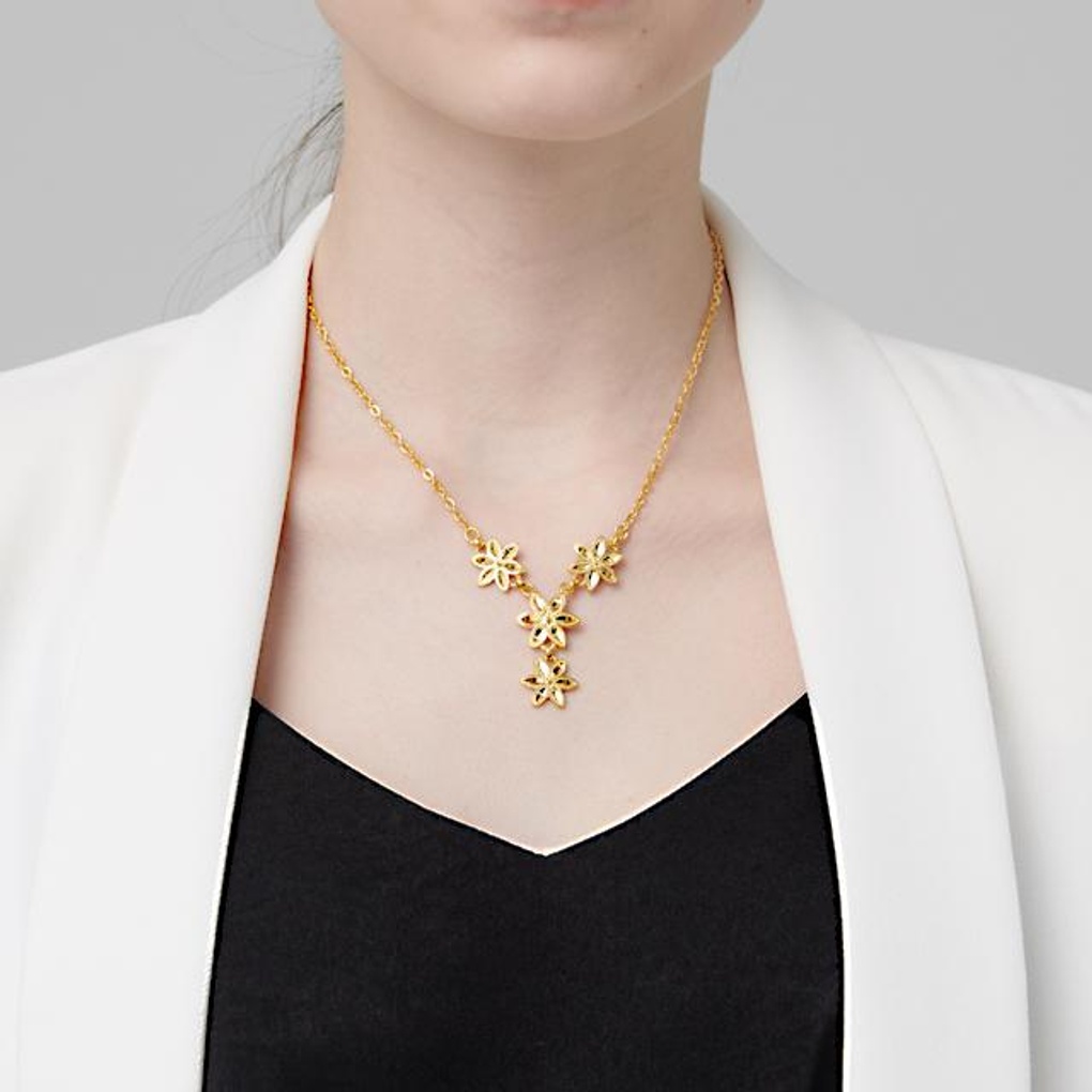 24K 플라워 순금 꽃 목걸이 18.75g (5) 18K 장식- 이랜드몰