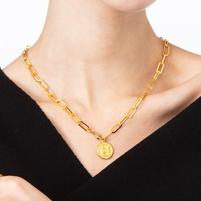 여자 24K 순금 체인목걸이 18.75g (5) + 18K장식- 이랜드몰