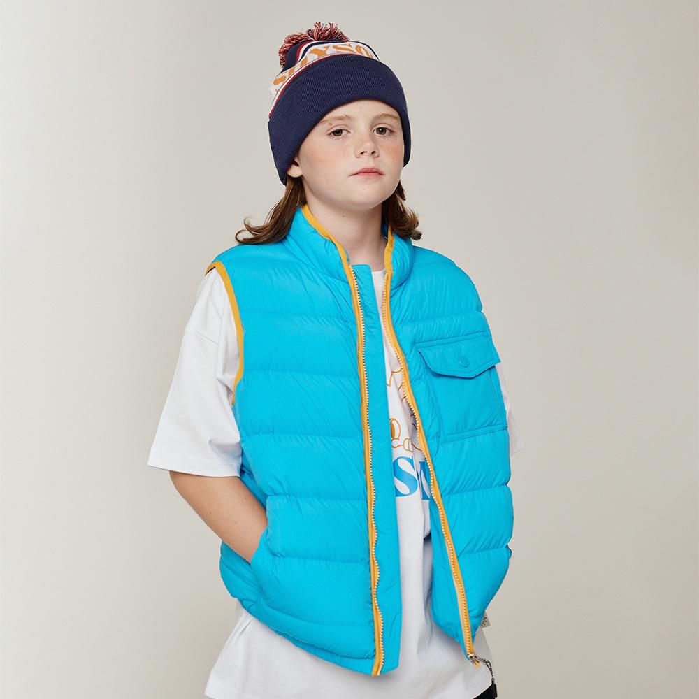 POCKET PADDING VEST_BLUE- KIDIKIDI