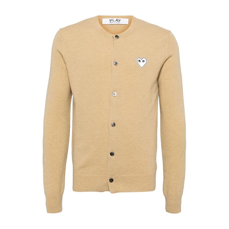 꼼데가르송 화이트 하트 와펜 가디건 베이지 AX N065 051 2- 이랜드몰