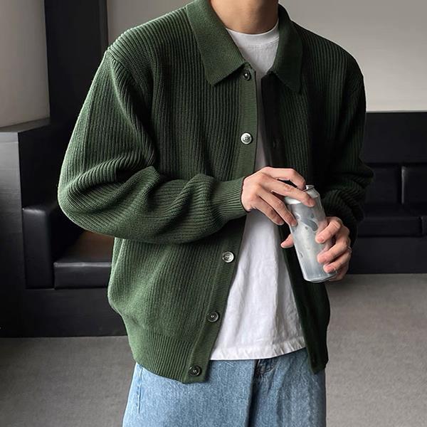 남성 데일리 하찌 니트 카라넥 가디건 자켓 IS-JK18- 이랜드몰