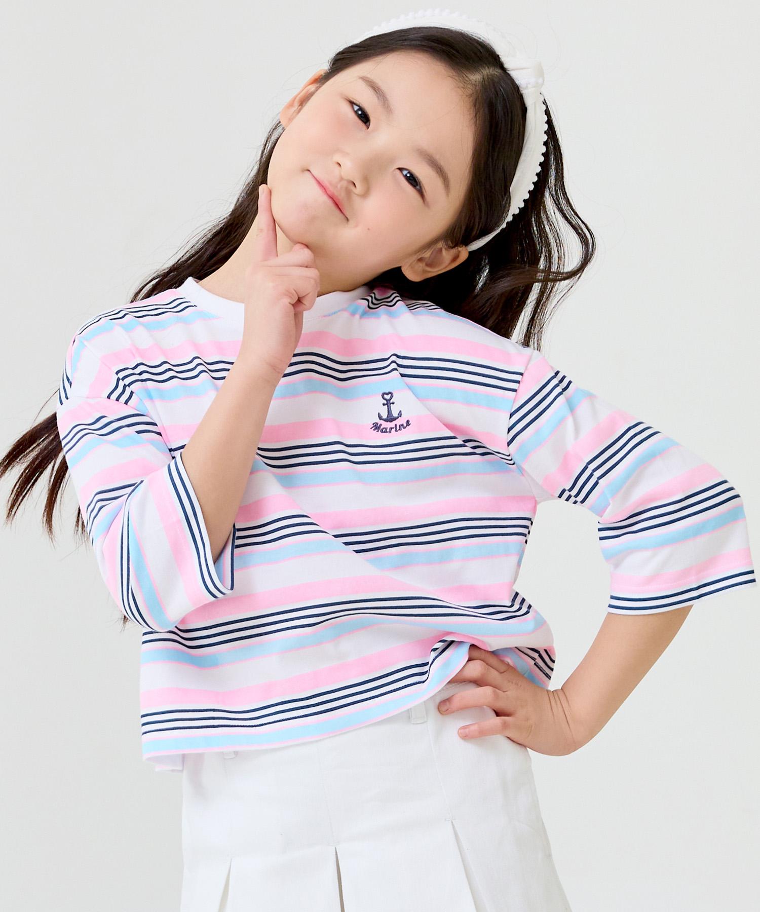 [스타일노리터] [COOL X COOL] 7부 크롭 티셔츠- 이랜드몰