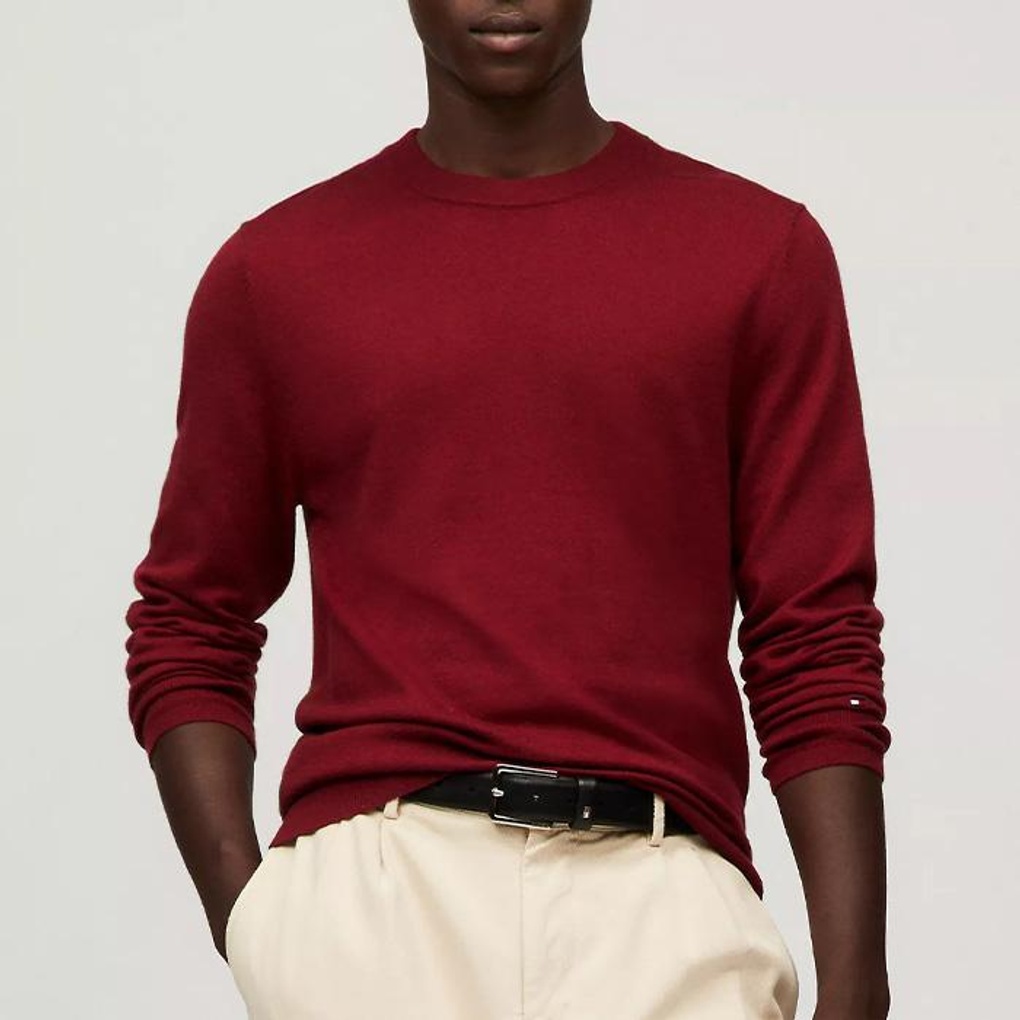 타미힐피거 남성 파인 Gauge 메리노울 스웨터 Rouge- 이랜드몰