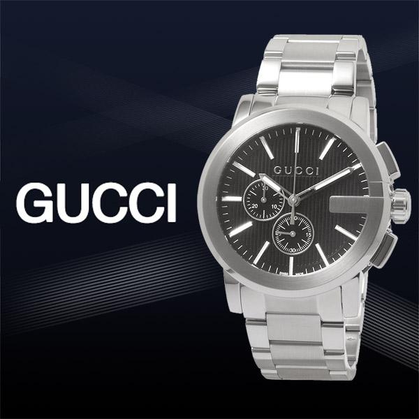 구찌 G크로노 블랙 다이얼 블랙 메탈시계 YA101204- 이랜드몰