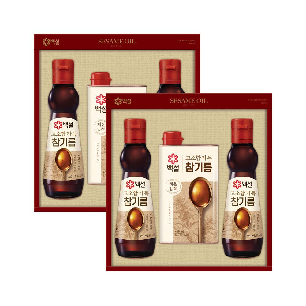[CJ 선물세트] 백설 고소한 참기름 2호 2개 쇼핑백포함- 이랜드몰