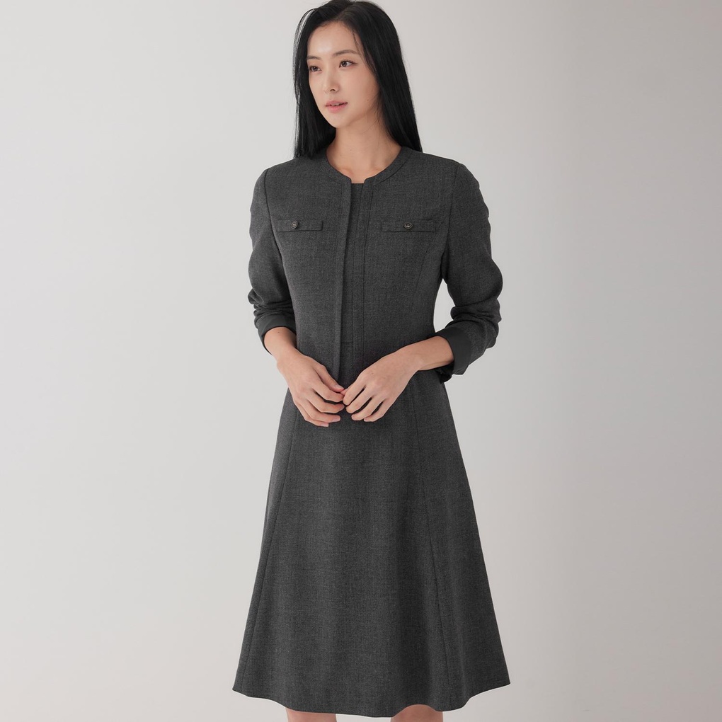 [24FW] 여성 [피어로즈] 레이어드 플레어 원피스 LFOPOA94_GR- 이랜드몰