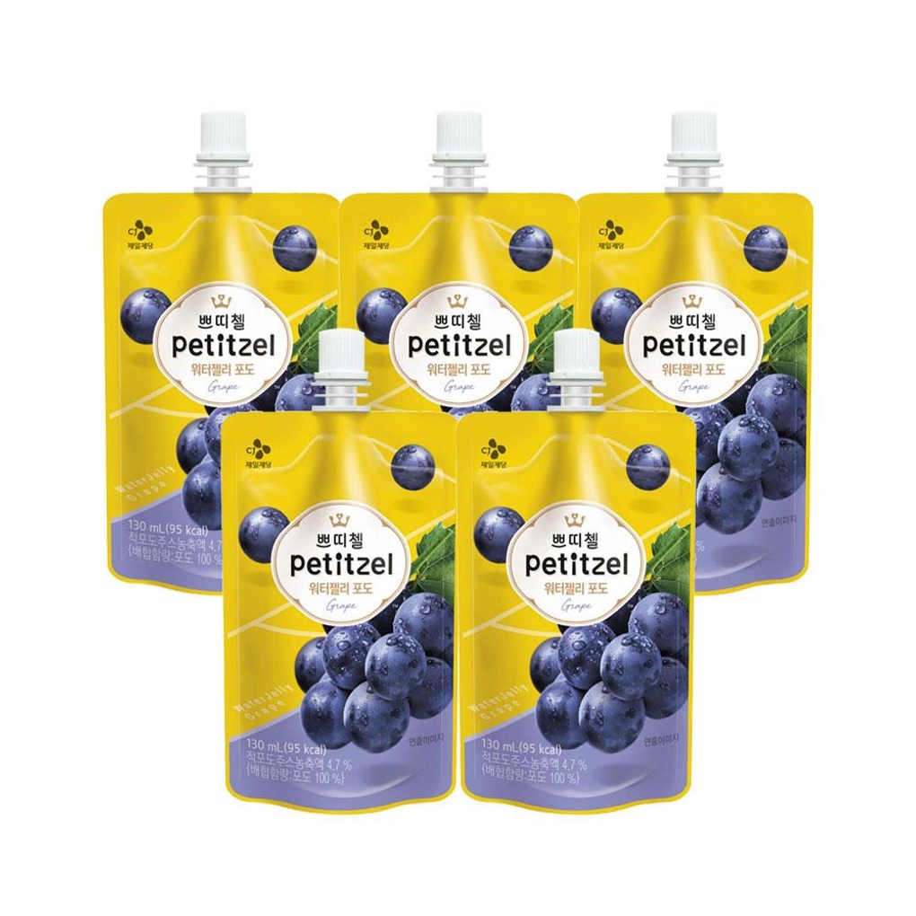 쁘띠첼 포도 워터젤리 130ml x5개- 이랜드몰