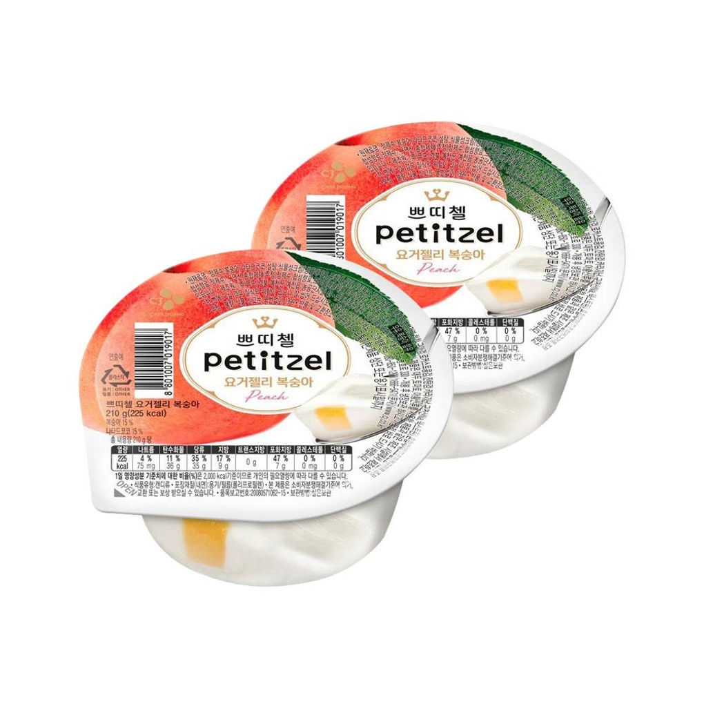 쁘띠첼 복숭아 푸딩 요거젤리 210g x2개- 이랜드몰