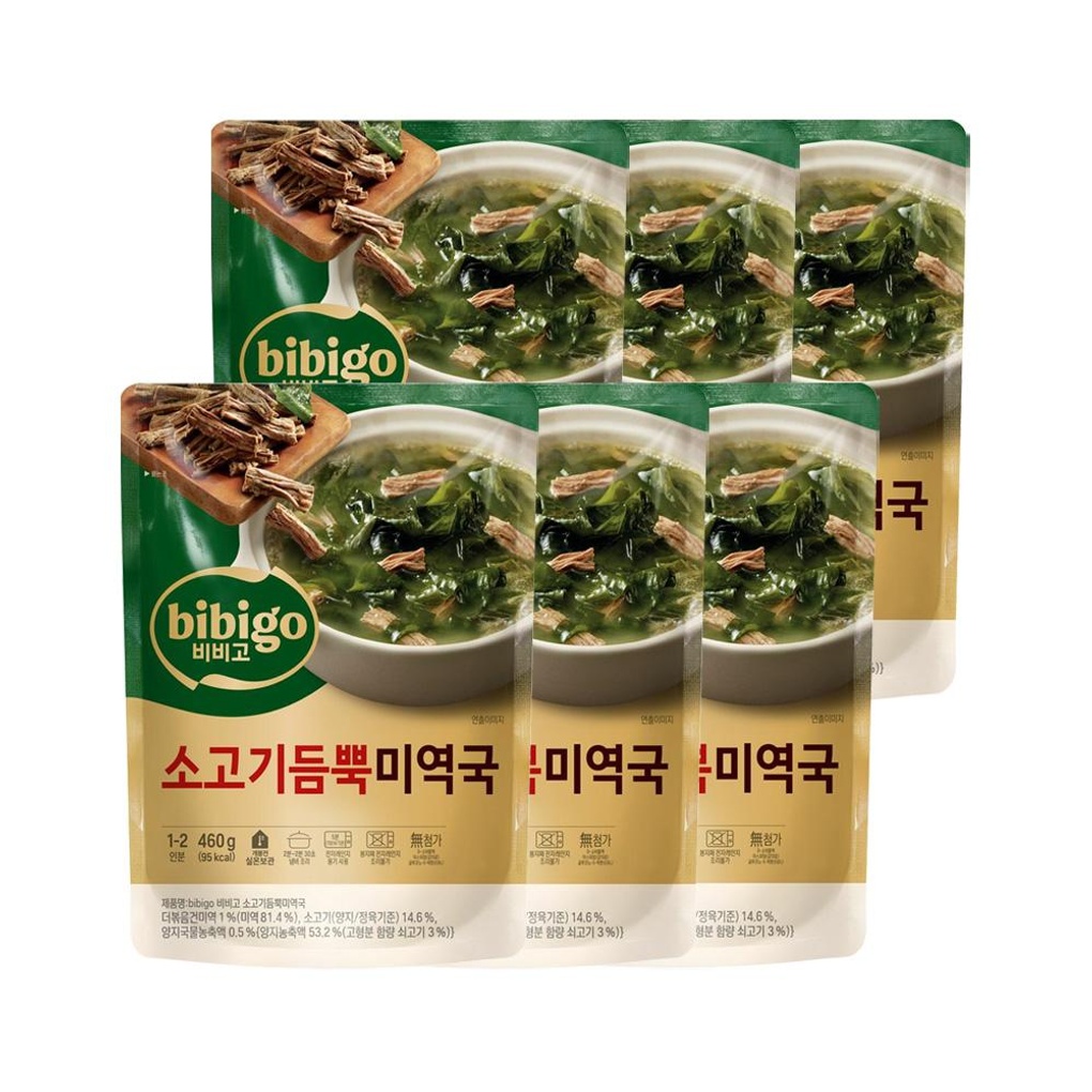 비비고 소고기 듬뿍 미역국 460g x6개- 이랜드몰