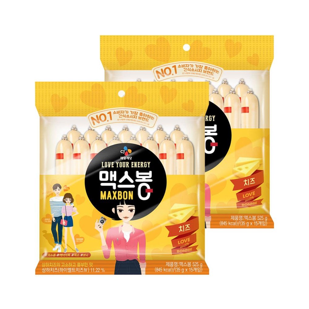 맥스봉 치즈 소시지 35g 15개입(525g) x2개- 이랜드몰