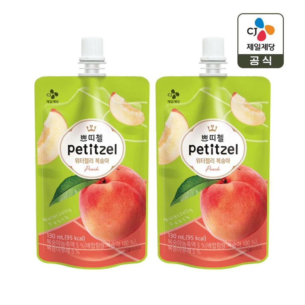 쁘띠첼 복숭아 워터젤리 130ml x2개- 이랜드몰