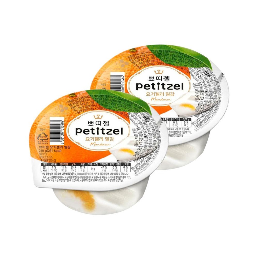 쁘띠첼 밀감 푸딩 요거젤리 210g x2개- 이랜드몰