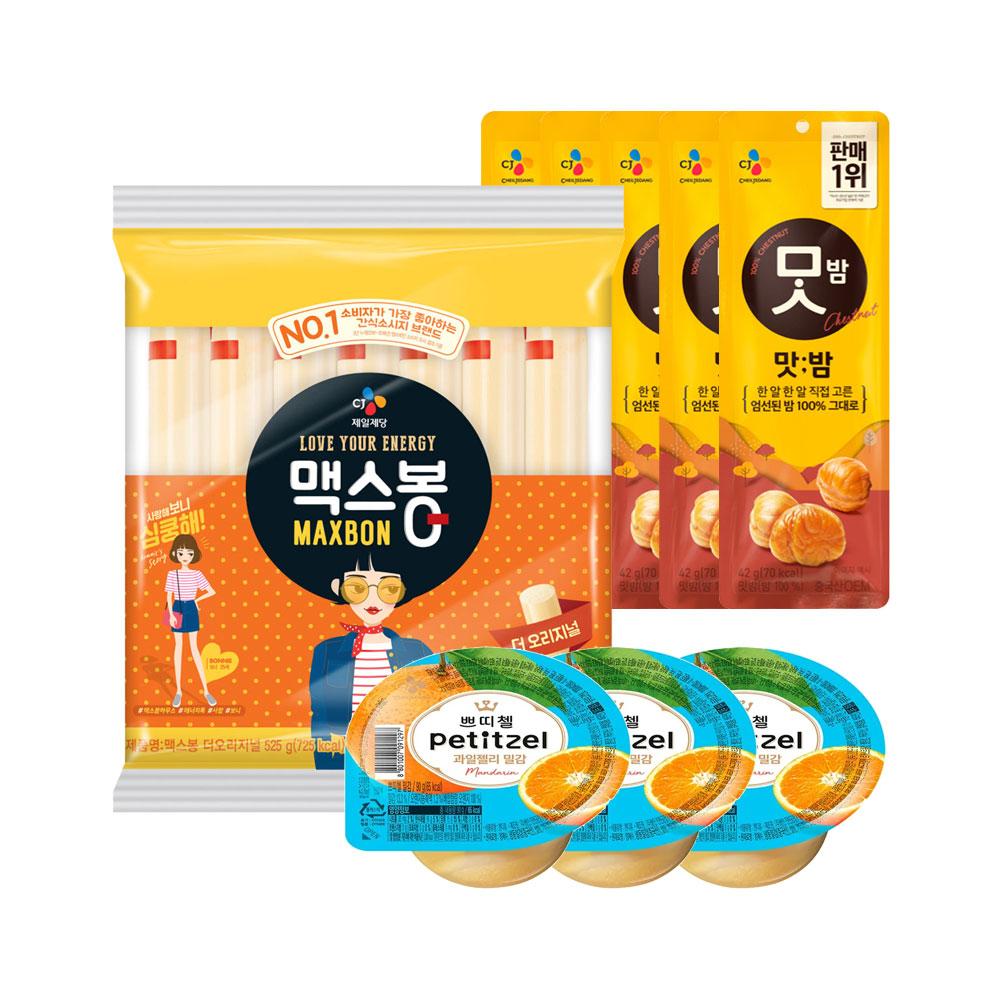 [CJ제일제당] 우리아이 간식세트(맥스봉 525g x1+맛밤5+쁘띠첼 밀감3)- 이랜드몰