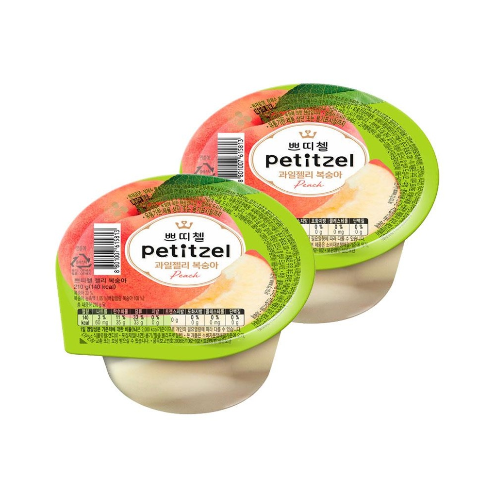 쁘띠첼 복숭아 과일젤리 210g x2개- 이랜드몰