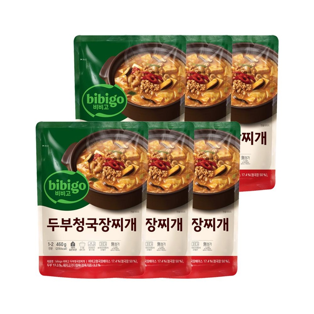 비비고 두부청국장찌개 460g x6개- 이랜드몰