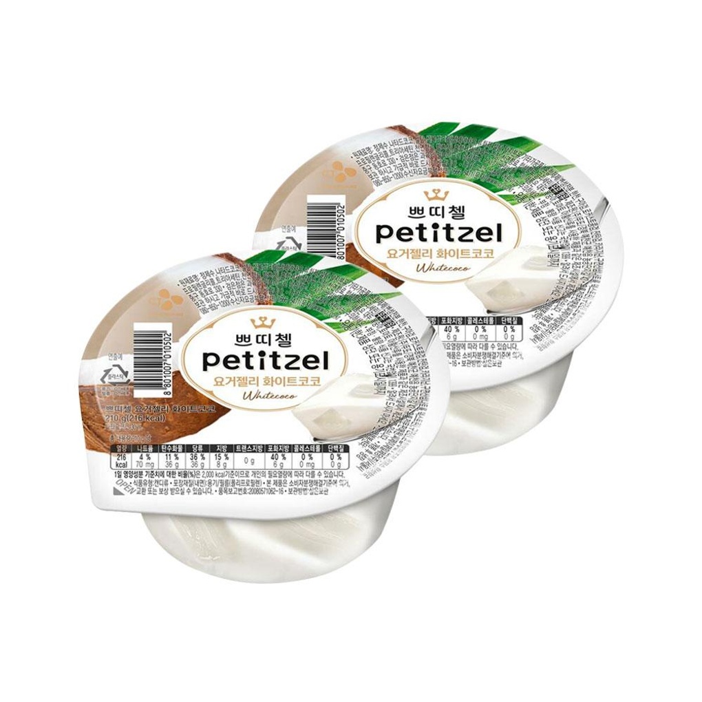 쁘띠첼 화이트 코코 푸딩 요거젤리 210g x2개- 이랜드몰