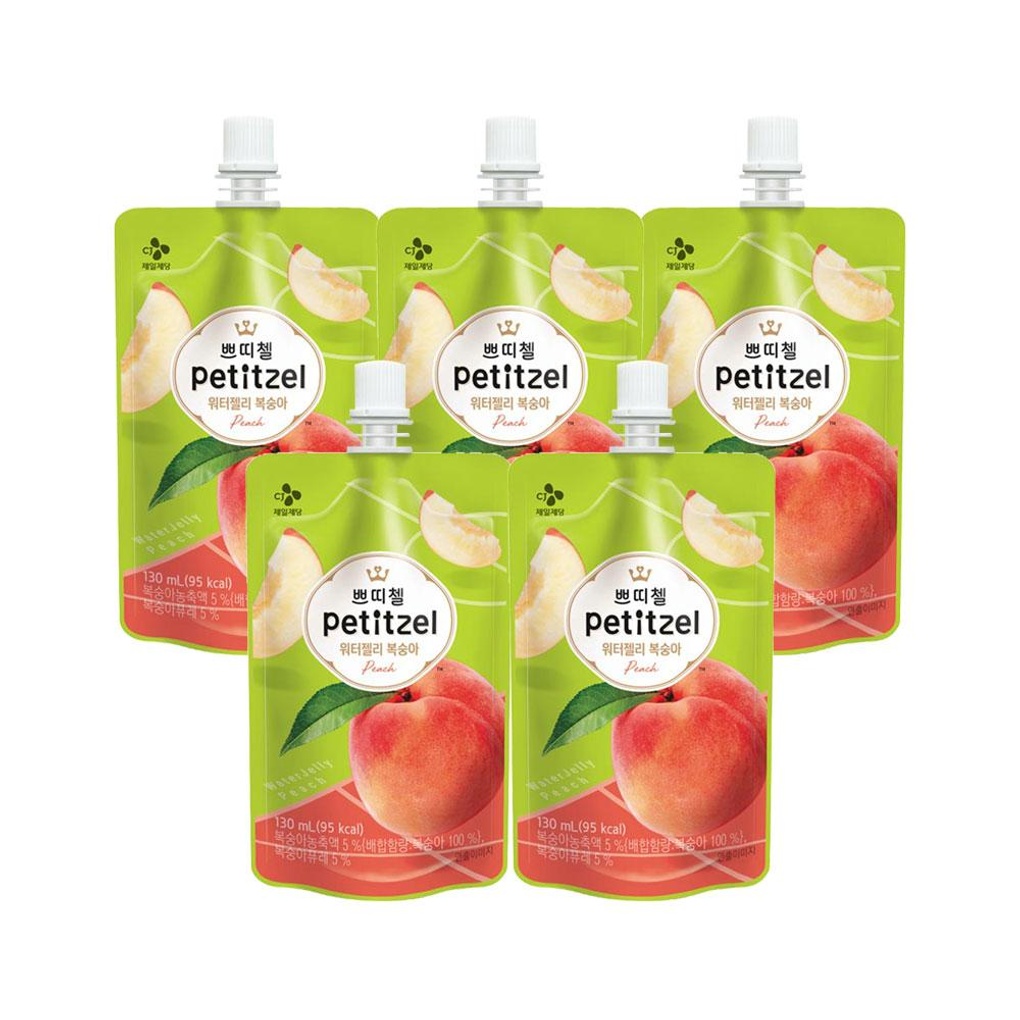 쁘띠첼 복숭아 워터젤리 130ml x5개- 이랜드몰