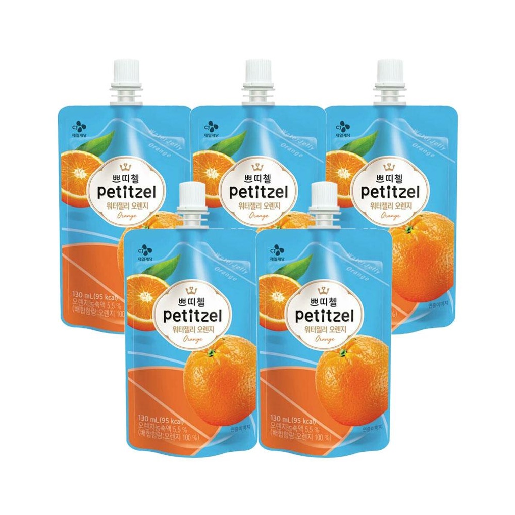 쁘띠첼 오렌지 워터젤리 130ml x5개- 이랜드몰