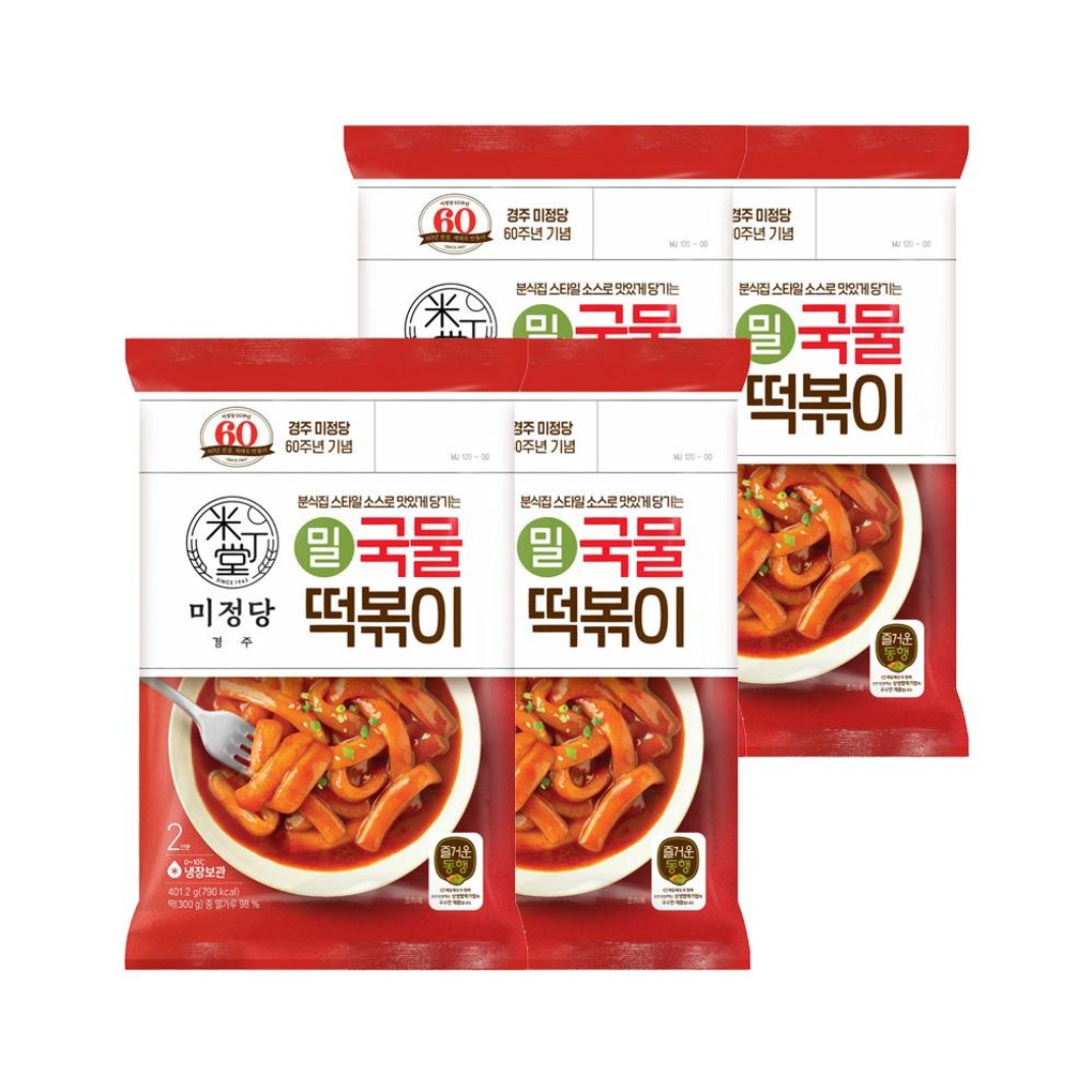 CJ 즐거운동행 미정당 밀국물떡볶이 2인분(401.2g) x4개- 이랜드몰