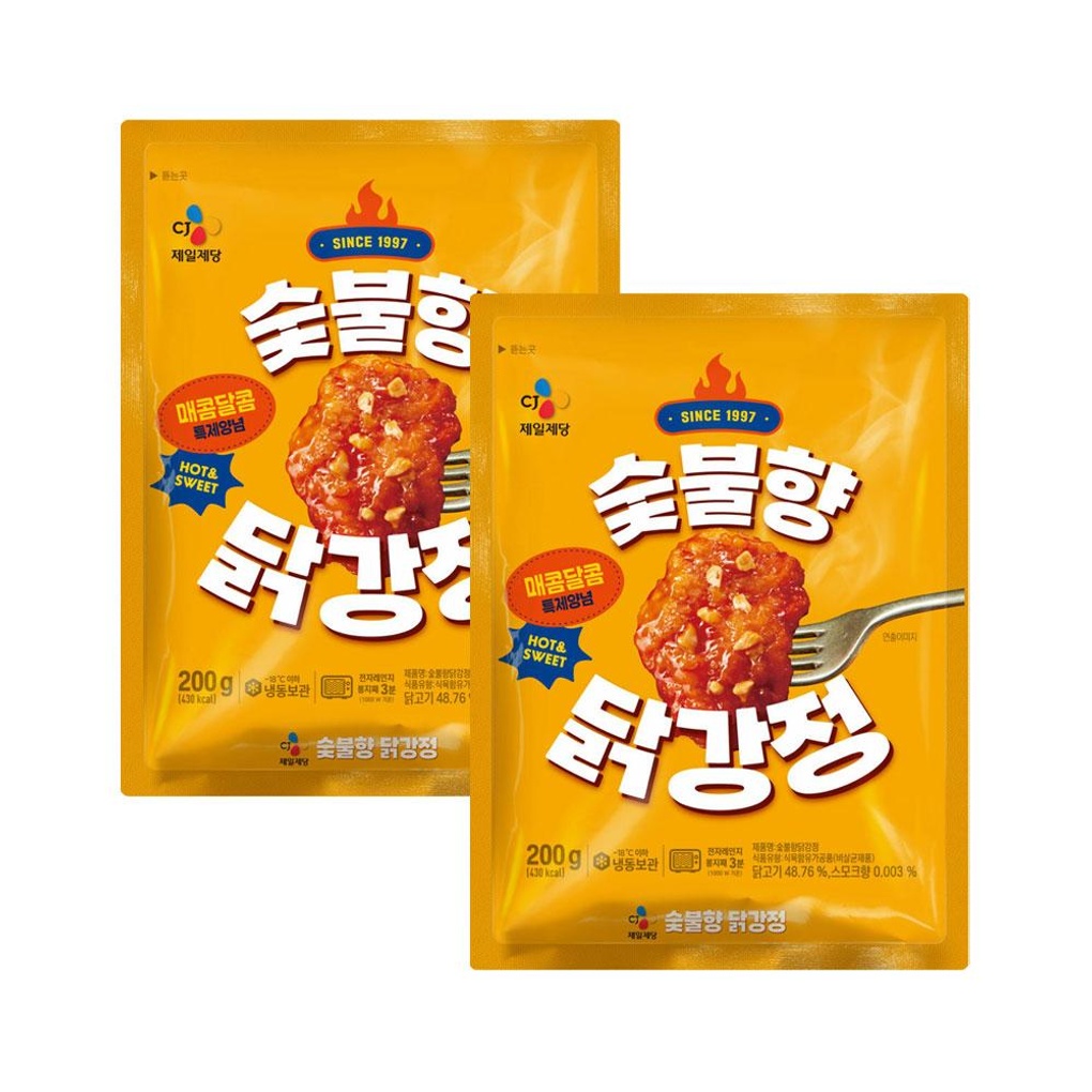 CJ 숯불향 닭강정 오리지널 200g x2개- 이랜드몰