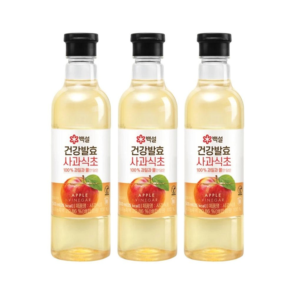백설 100% 건강발효 사과식초 500ml x3개- 이랜드몰
