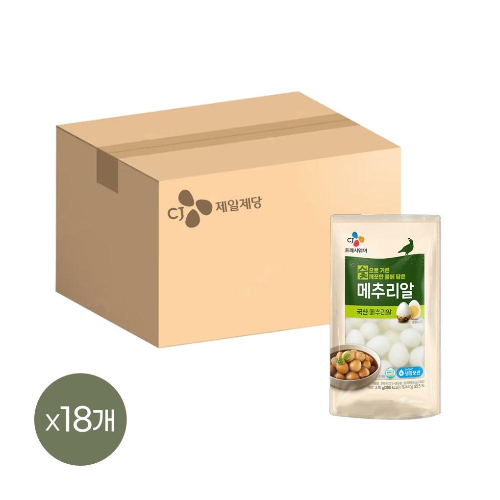 CJ 깐메추리알 270g x18개- 이랜드몰