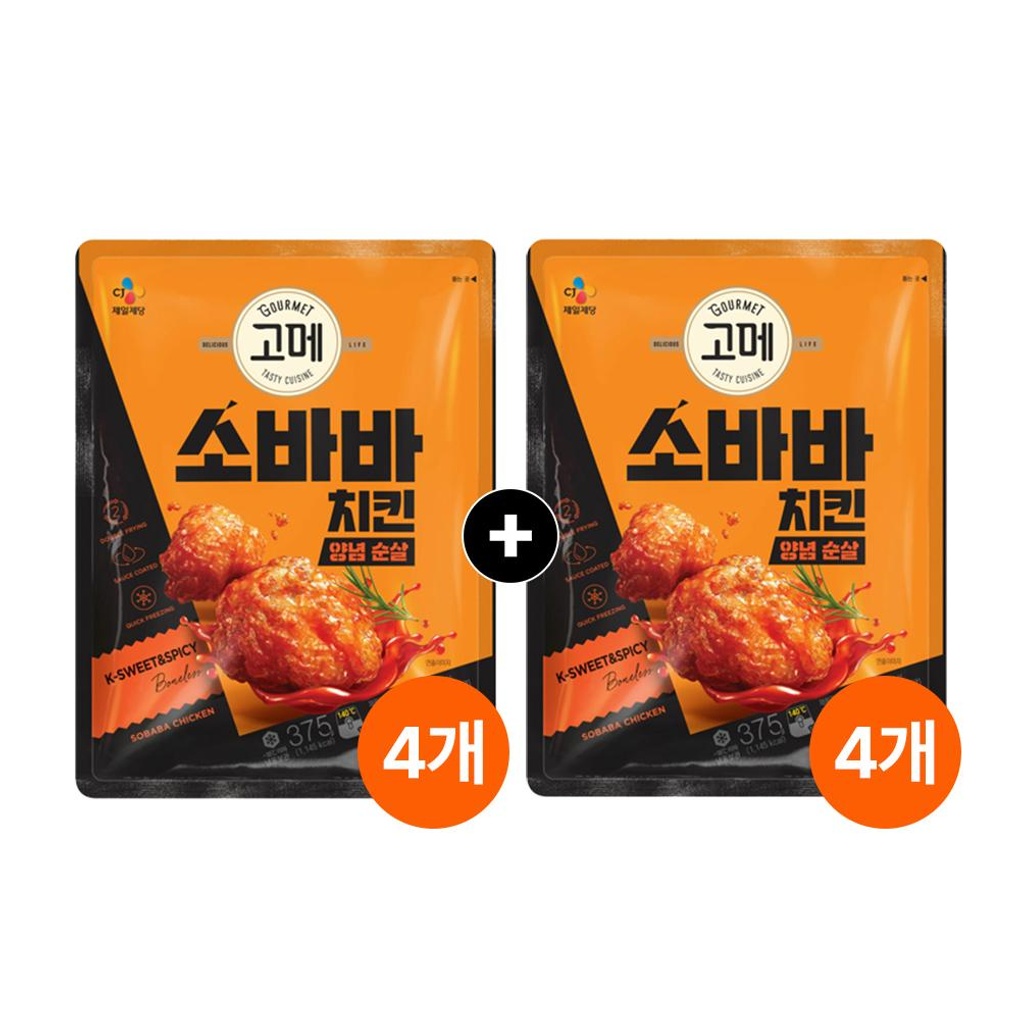 고메 소바바치킨 양념순살 375g 4+4개- 이랜드몰