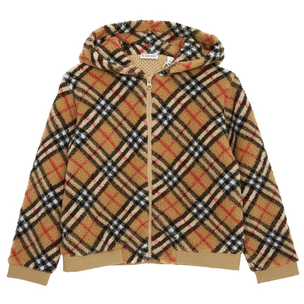 버버리키즈 ROLAND CHK 8076882 A7028 플리스 후드 집업 (성인착용가능)- 이랜드몰