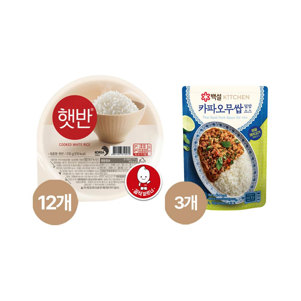 햇반 210g x12개+카파오무쌉 덮밥 소스 150g x3개- 이랜드몰