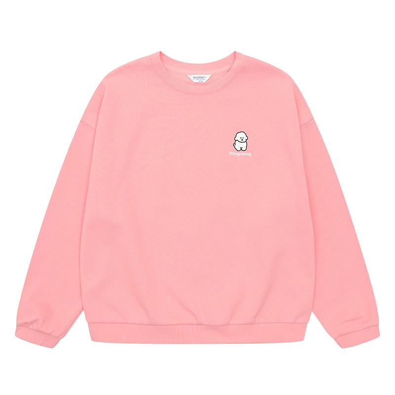 [에꼴리에] 여아몽몽 캐릭터 맨투맨 티셔츠23A0453_PK- KIDIKIDI