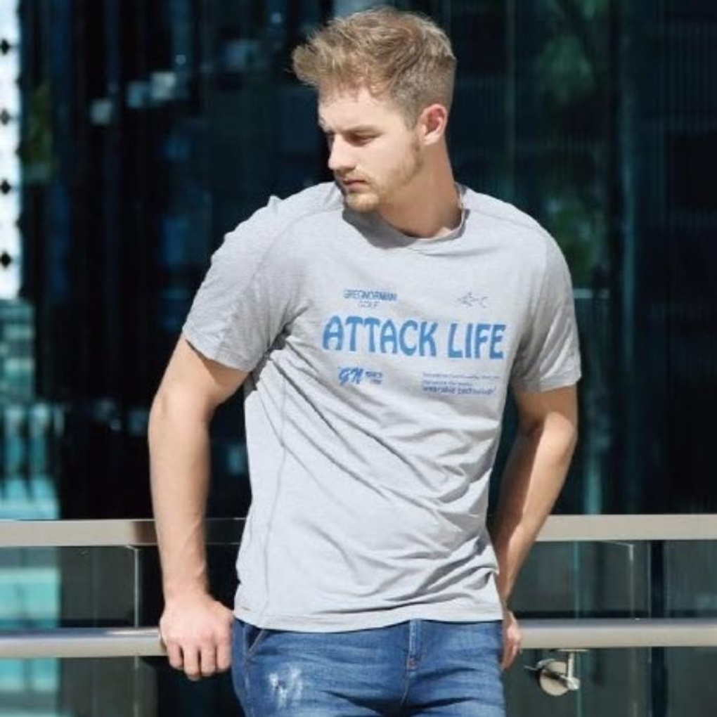 [그렉노먼] 남성 uv차단 라운드넥 반팔티셔츠 (그레이)_HMG17-TS203b- 이랜드몰