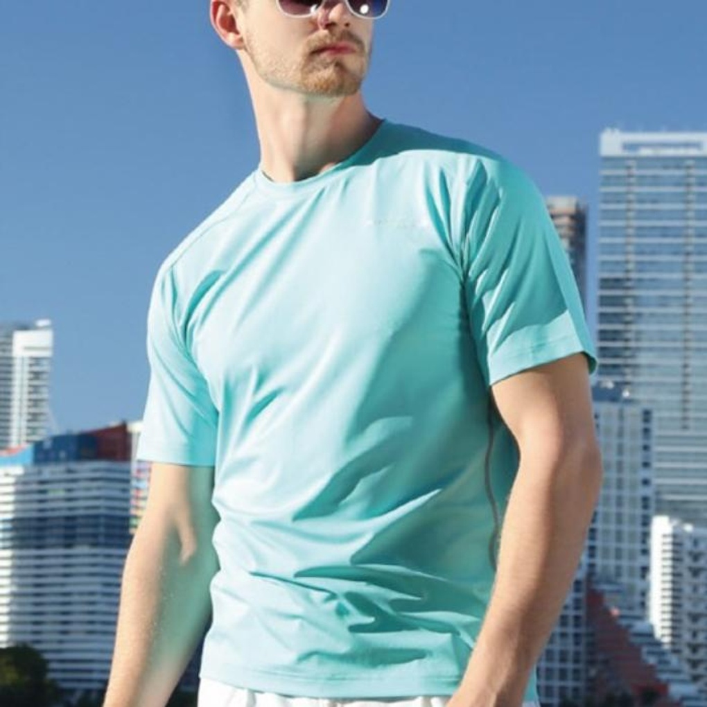 [그렉노먼] 남성 uv차단 라운드넥 반팔티셔츠 (민트)_HMG17-TS201b- 이랜드몰