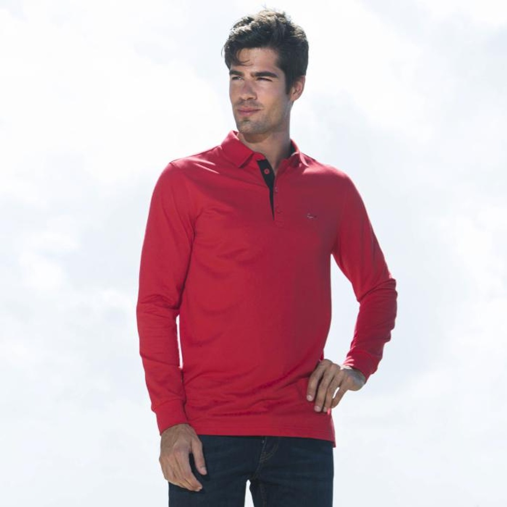 [그렉노먼] 남성 긴팔 카라 티셔츠 (레드)_HMG18-TS105- 이랜드몰