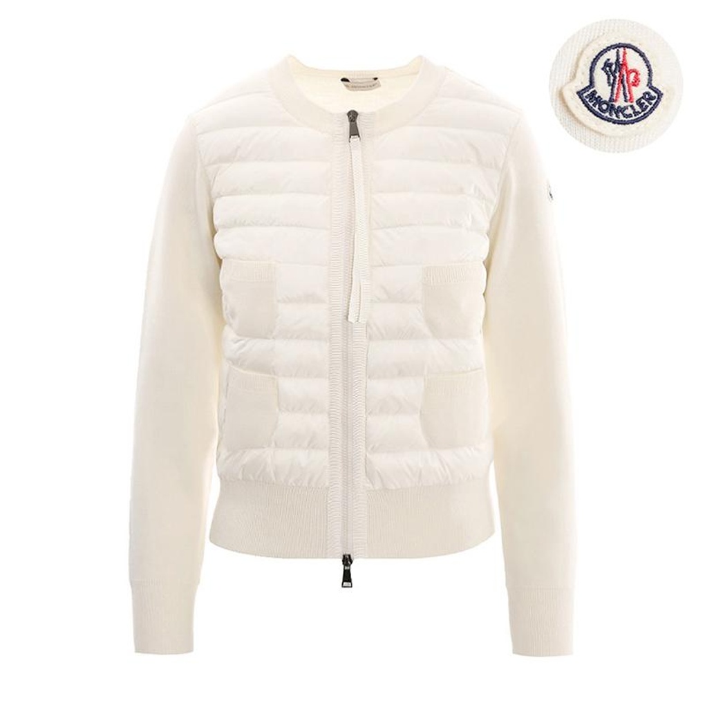 24FW 몽클레어 로고 패딩 가디건 화이트 9B51000 A9018 034- 이랜드몰