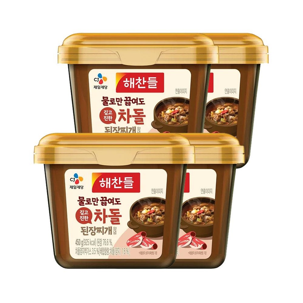 해찬들 물로만끓여도 깊고진한 차돌된장된장찌개양념 450g x4개- 이랜드몰