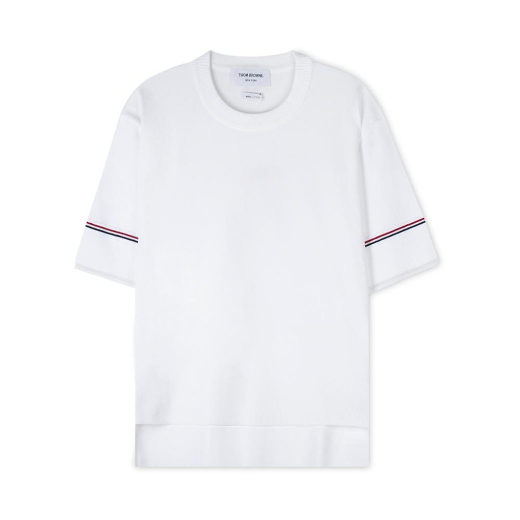 톰브라운 여성 삼선탭 오버핏 화이트 반팔티 FKA258A 03131 100- 이랜드몰